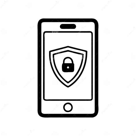 Mobile Device Security Vector For Cybersecurity And Privacy Stock Illustration Illustration Of