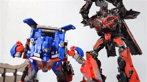 트랜스포머 옵티머스 Vs 센티널 스톱모션 Transformers Optimus Vs Sentinel Stop Motion Youtube