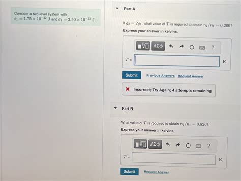Solved Consider a two level system with ε J and Chegg