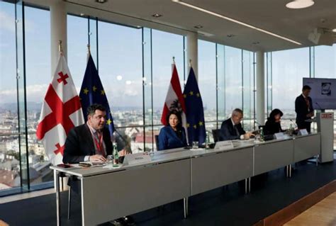 გიორგი პერტაია ვენაში სავაჭრო პალატის თანაორგანიზებით მიმდინარე ავსტრია საქართველოს ბიზნეს