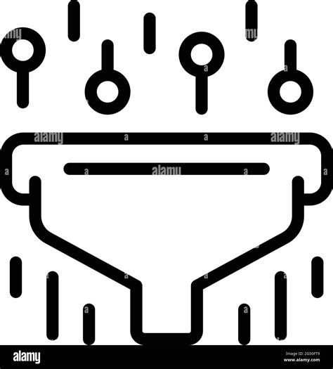 Marketing Funnel Icon Outline Marketing Funnel Vector Icon For Web Design Isolated On White