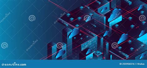 Isometric Big Data Flow Processing Concept Database Stock Vector