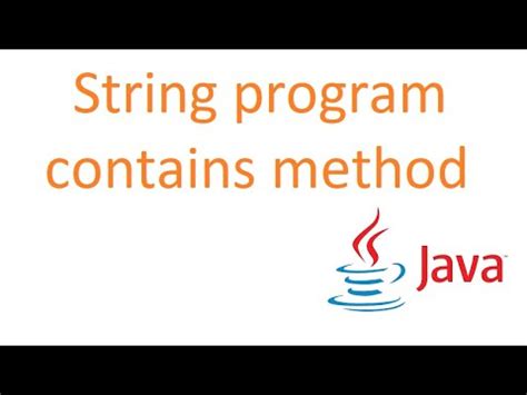 Java string program contains method - YouTube