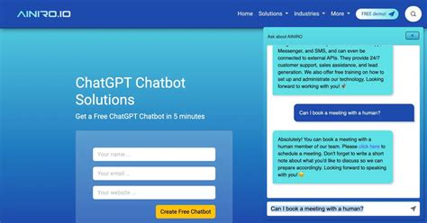 chatgpt chatbot with calendar integration ainiro io