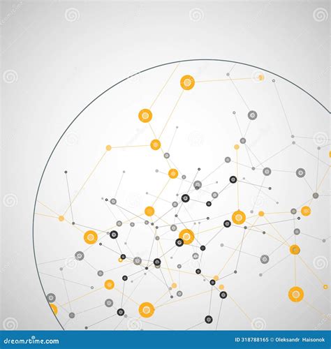 Vector Network Design Connect Dots And Lines Stock Vector Illustration Of Grid Connection