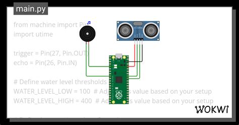 Program 13 Smart Water Monitoring Wokwi Esp32 Stm32 Arduino Simulator