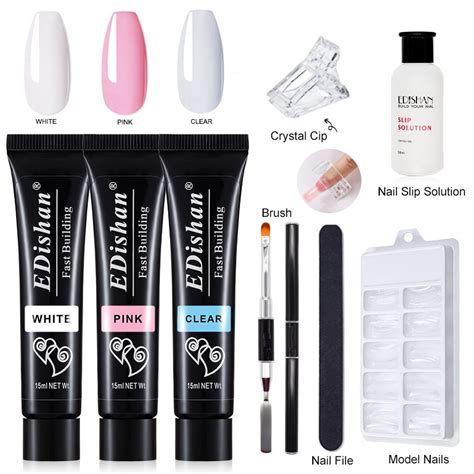 아크릴 Uv 젤 확장 네일 젤 키트 핑크 컬러 빠른 구축 젤 매니큐어 네일 아트 디자인용 Aliexpress