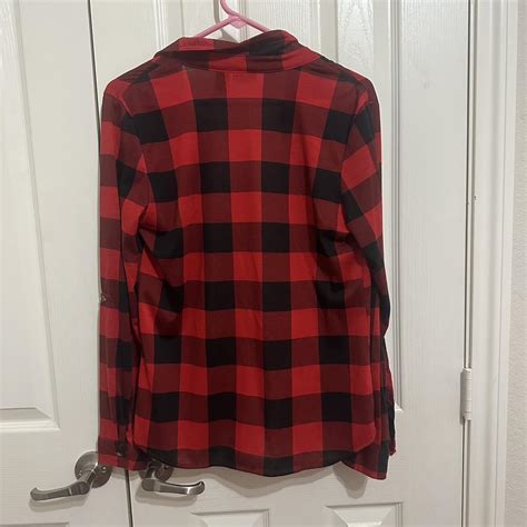 Rue 21 Womens Red And Black Jacket Depop
