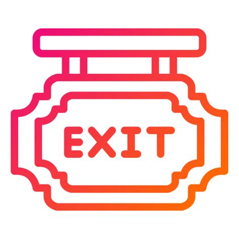 Exit Generic Gradient Outline Icon