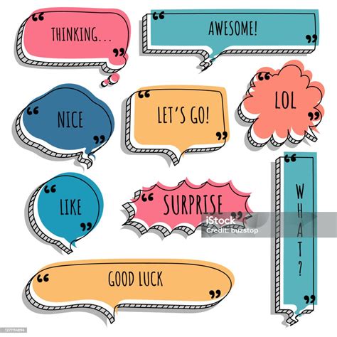 손 그리기 프레임 테두리 빈 음성 거품 풍선의 컬렉션 세트 생각 말하기 이야기 텍스트 상자 배너 Brand Name Online