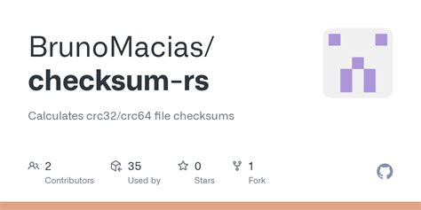 GitHub BrunoMacias Checksum Rs Calculates Crc32 Crc64 File Checksums