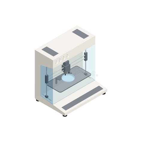 Printing Isometric Composition Stock Vector Illustration Of House