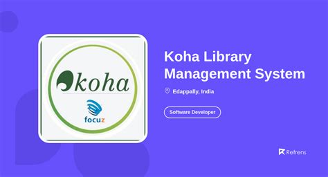 Koha Library Management System Software Developer Edappally Refrens