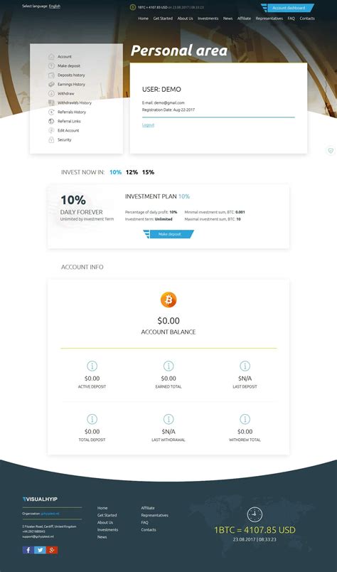 Premium Bitcoin Hyip Script Latest Version With Automatic Payouts