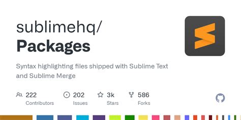 Github Sublimehqpackages Syntax Highlighting Files Shipped With Sublime Text And Sublime Merge