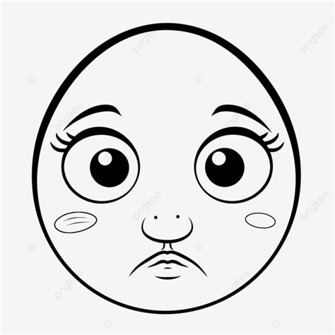슬픈 얼굴 색칠 페이지 개요 스케치 그리기 벡터 만화 코 그리기 만화 코 개요 만화 코 스케치 PNG 일러스트 및 벡터