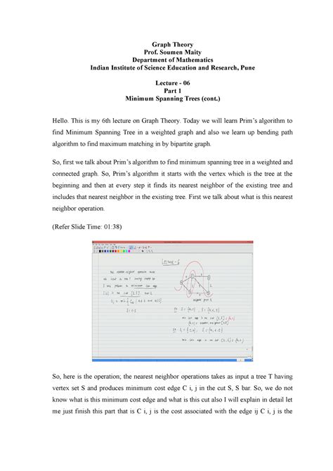 lec11 class notes from professor of csn 225 graph theory prof