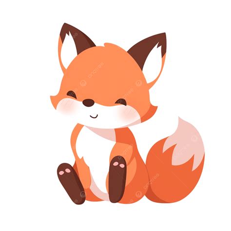 손으로 그린 귀여운 여우 만화 일러스트 요소 만화 일러스트 귀여운 작은 여우 만화 Png 일러스트 및 이미지 에 대한 무료