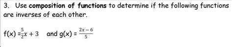 solved 3 use composition of functions to determine if the
