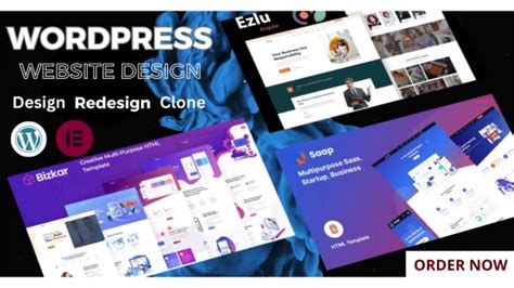 develop responsive wordpress website design redesign and clone landing