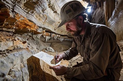 Premium Photo Analyzing Cave Sediment Layers Ar Generative Ai