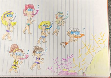 The Loud House Diving Coral Reefs By Benny49 On Deviantart
