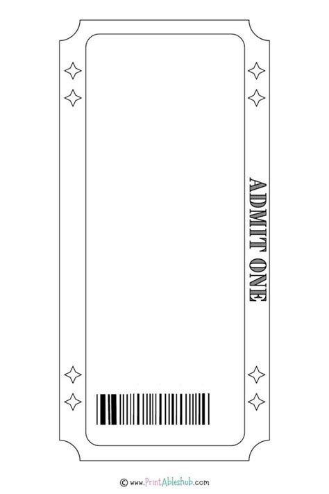 Free Printable Blank Ticket Design Templates [pdf Included] Printables Hub Ticket Design