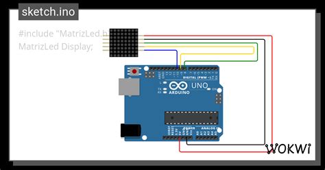 Matriz 8x8 Teste 1505 Wokwi Esp32 Stm32 Arduino Simulator