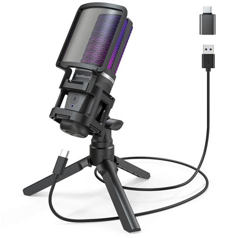 Zealsound Usb Microphone Condenser Computer Pc Mic K66 White Zealsound