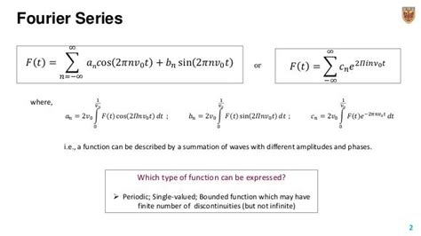 Fourier Series And Applications Of Fourier Transform