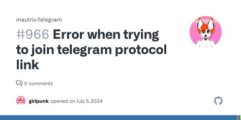 error when trying to join telegram protocol link · issue 966 · mautrix