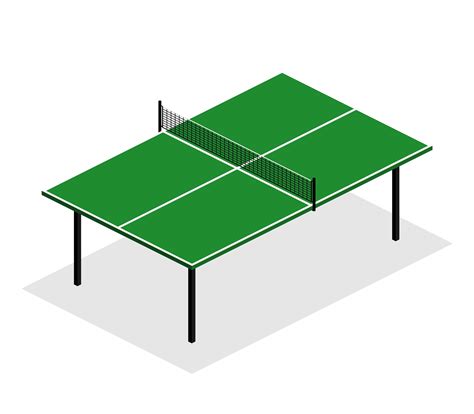 Green Ping Pong Table Is An Isometric Vector Illustration Design