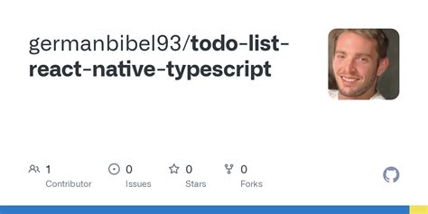 GitHub Germanbibel Todo List React Native Typescript