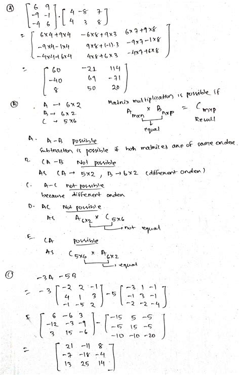 [solved] matrix multiplication parts a c if a and b are 6 x 2