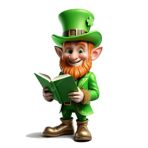Leprechaun Was Reading A Book Png Vector Psd And Clipart With
