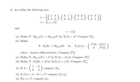 Solved 11 Let Define The Following Sets S 1 0 0 1 0 0 1 0