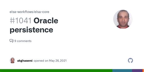Oracle Persistence · Issue 1041 · Elsa Workflowselsa Core · Github