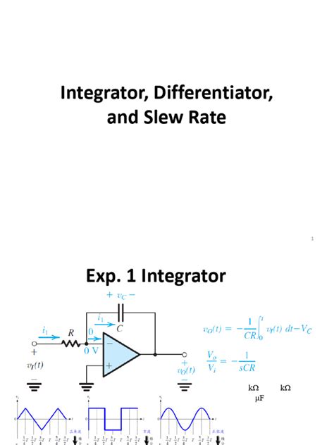 Op Amp Circuits Ii Integrators Differentiators And Slew Rate Pdf