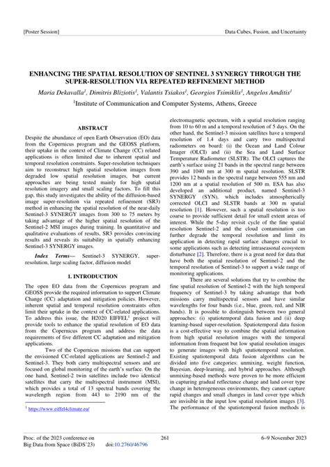 Pdf Enhancing The Spatial Resolution Of Sentinel 3 Synergy Through The Super Resolution Via