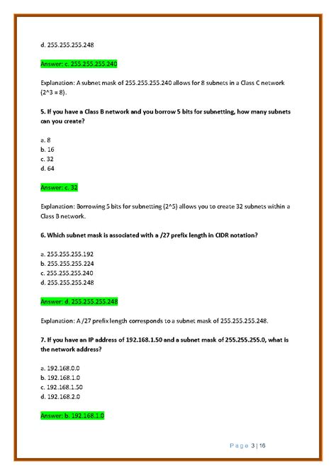 Master The Art Of Subnetting 45 Practice Questions Pdf