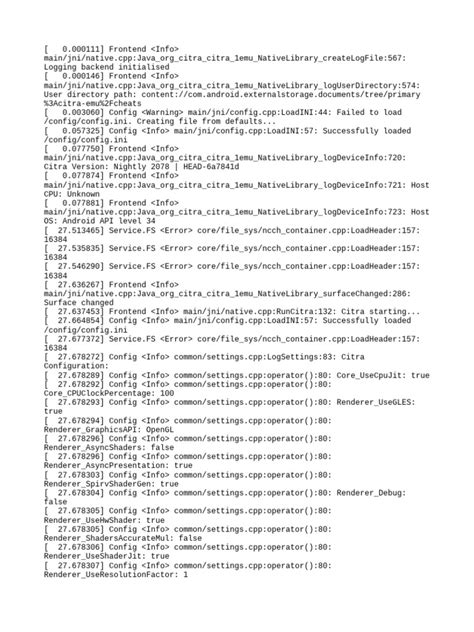 Citra Log Txtold Pdf Operating System Technology Information