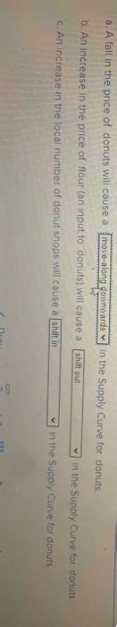 A A Fall In The Price Of Donuts Will Cause A