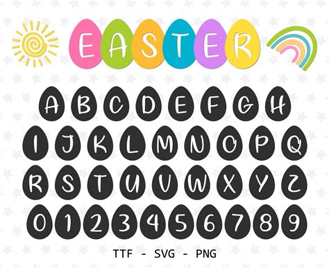 Easter Font Easter Eggs Font Easter Font Ttf Svg Png Easter Bunny Font Happy Easter Font Easter