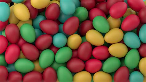 Brightly Colored Easter Egg Falling Transition With Separate Alpha