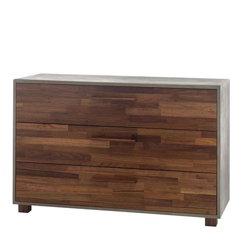 Kommode In Nussbaum Und Beton Optik 105x76x49 Cm Giolia