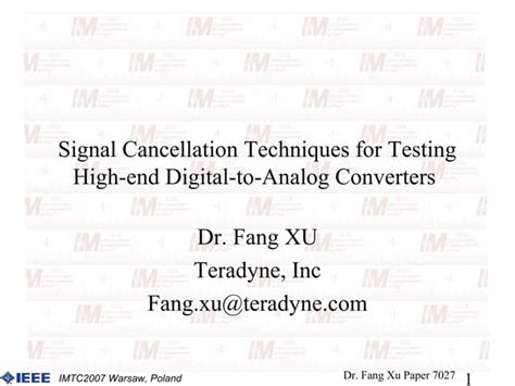 Signal Cancellation Techniques For Testing High End Digital To Analog