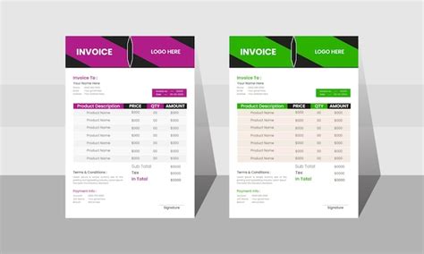 Premium Vector Vector Invoice Template Design