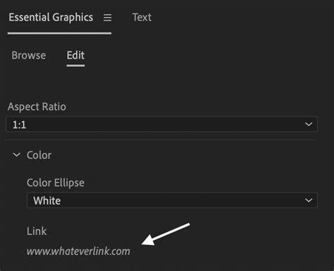 Adding A Clickable Link On A Mogrt Essential Grap Adobe Product