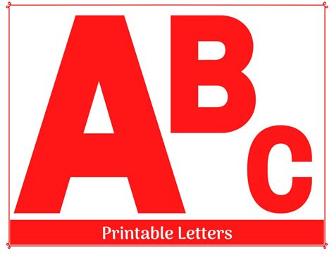 Free Printable Red Alphabet Letters Free Printable