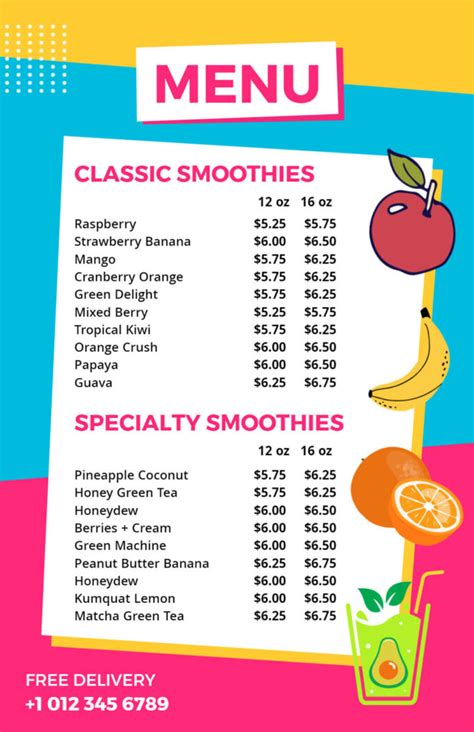 10 Cute Menu Templates 10 Cute Menu Templates